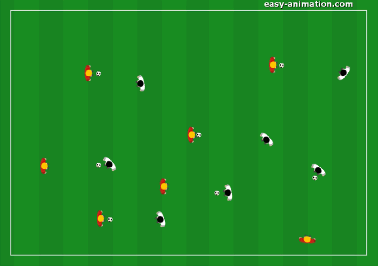 Int – Midfield – Passing, Receiving & Turning – Stage 1 – animation
